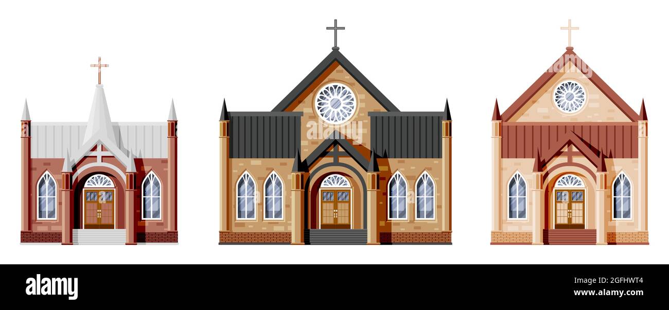Protestant church white icon Cut Out Stock Images & Pictures - Alamy