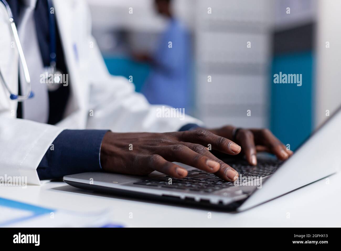 Black man hands hospital hi-res stock photography and images - Alamy