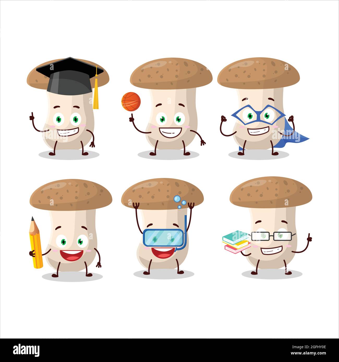 School student of shimeji cartoon character with various expressions ...