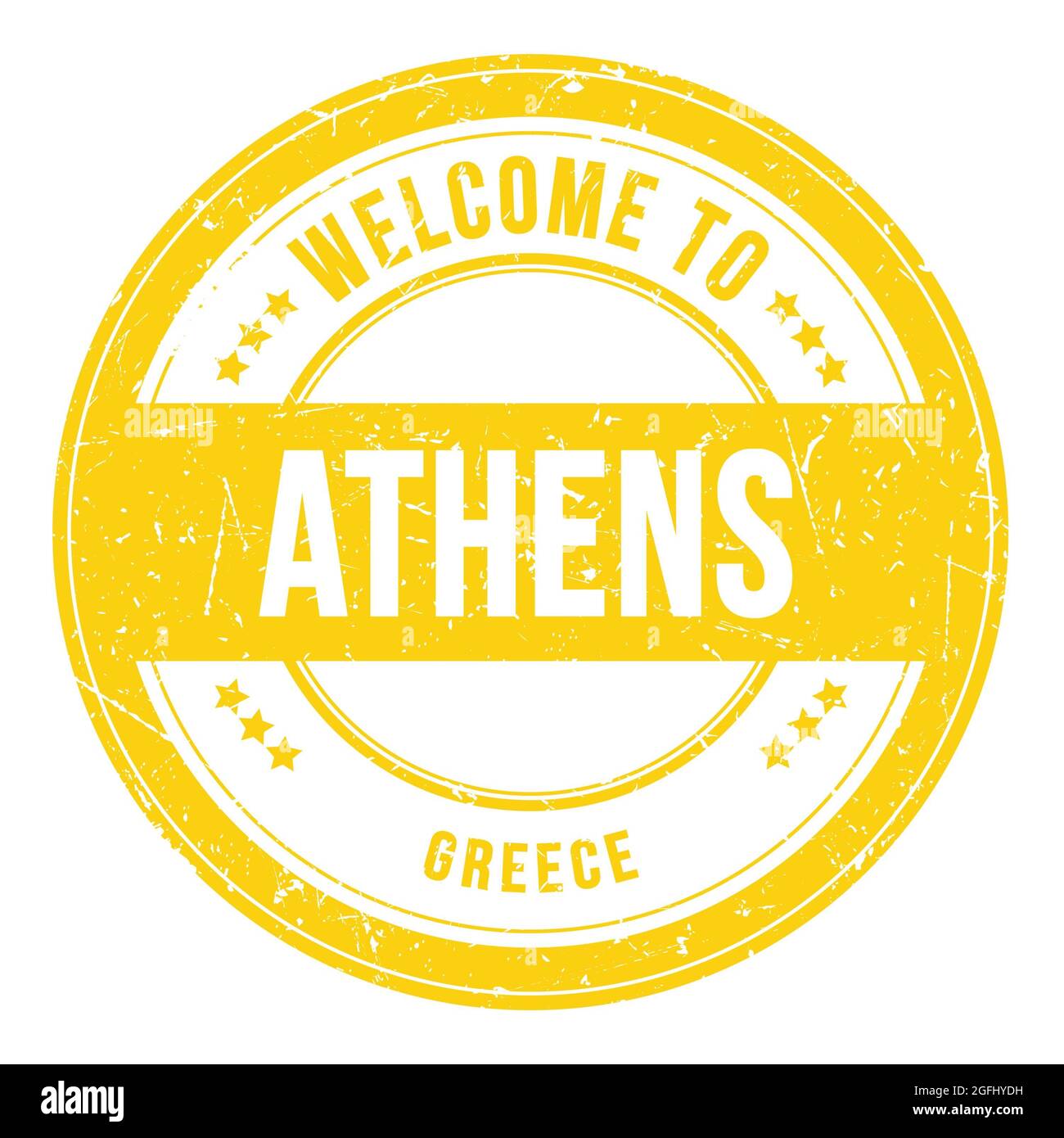 Welcome athens stamp Cut Out Stock Images & Pictures - Alamy