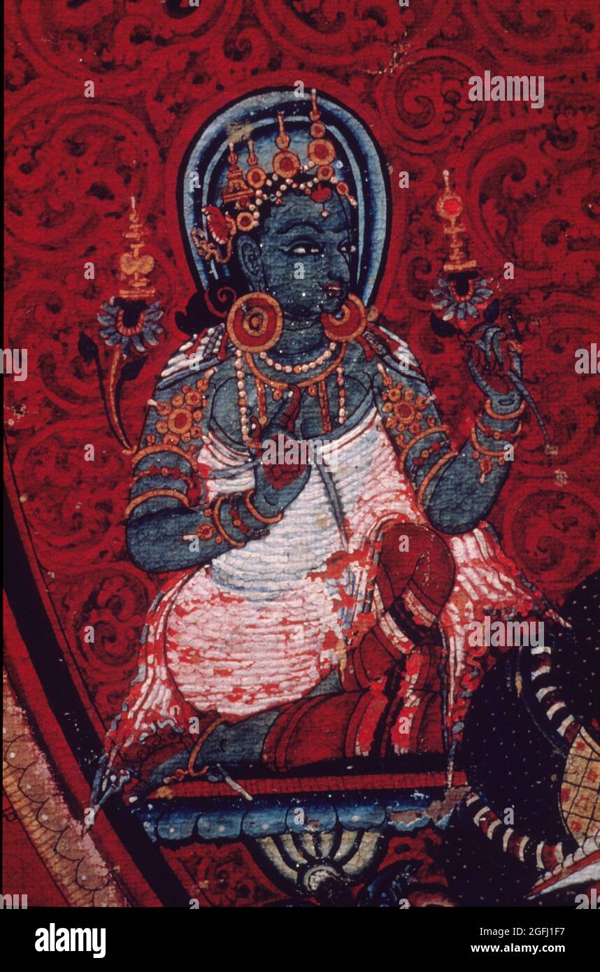 Nepal: Vishnu Mandala 1420 A.D. Painted by Jayateja Lakshmi. On Cotton ...