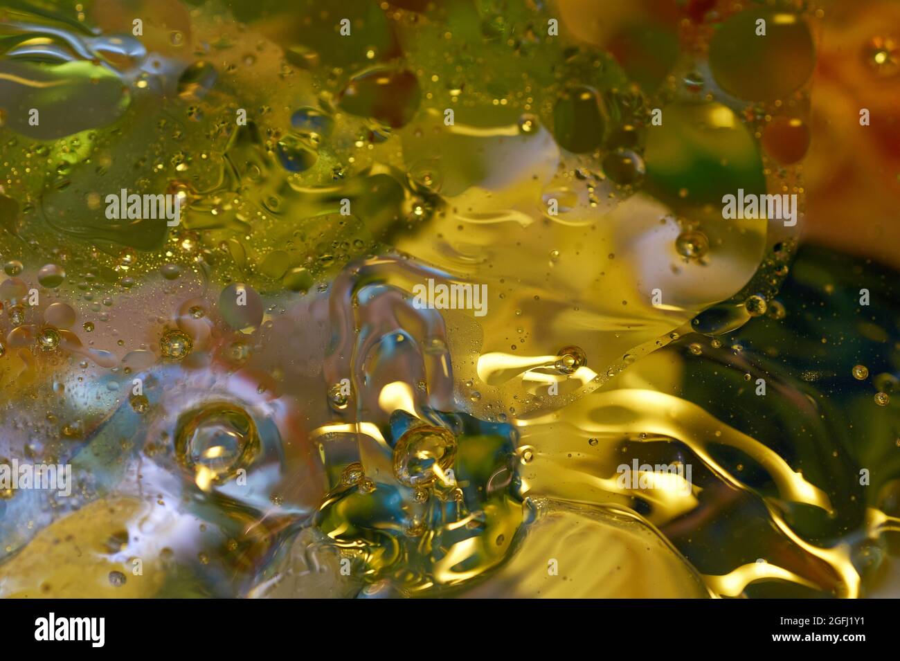 floating in the water abstract colorful oil drops Stock Photo - Alamy
