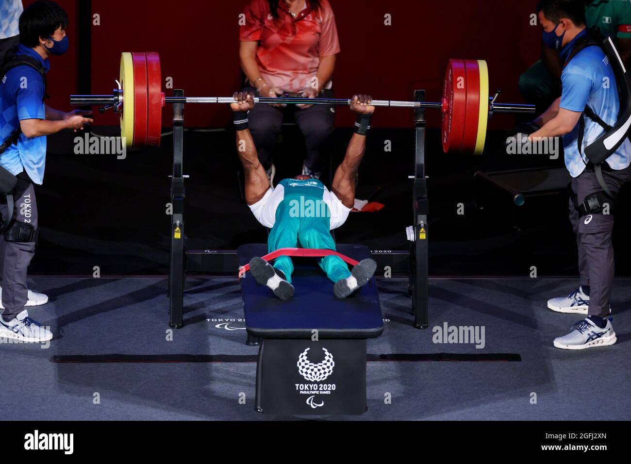 Tokyo, Japan. 26th Aug, 2021. Yakubu Adesokan (NGR) Powerlifting : Men ...
