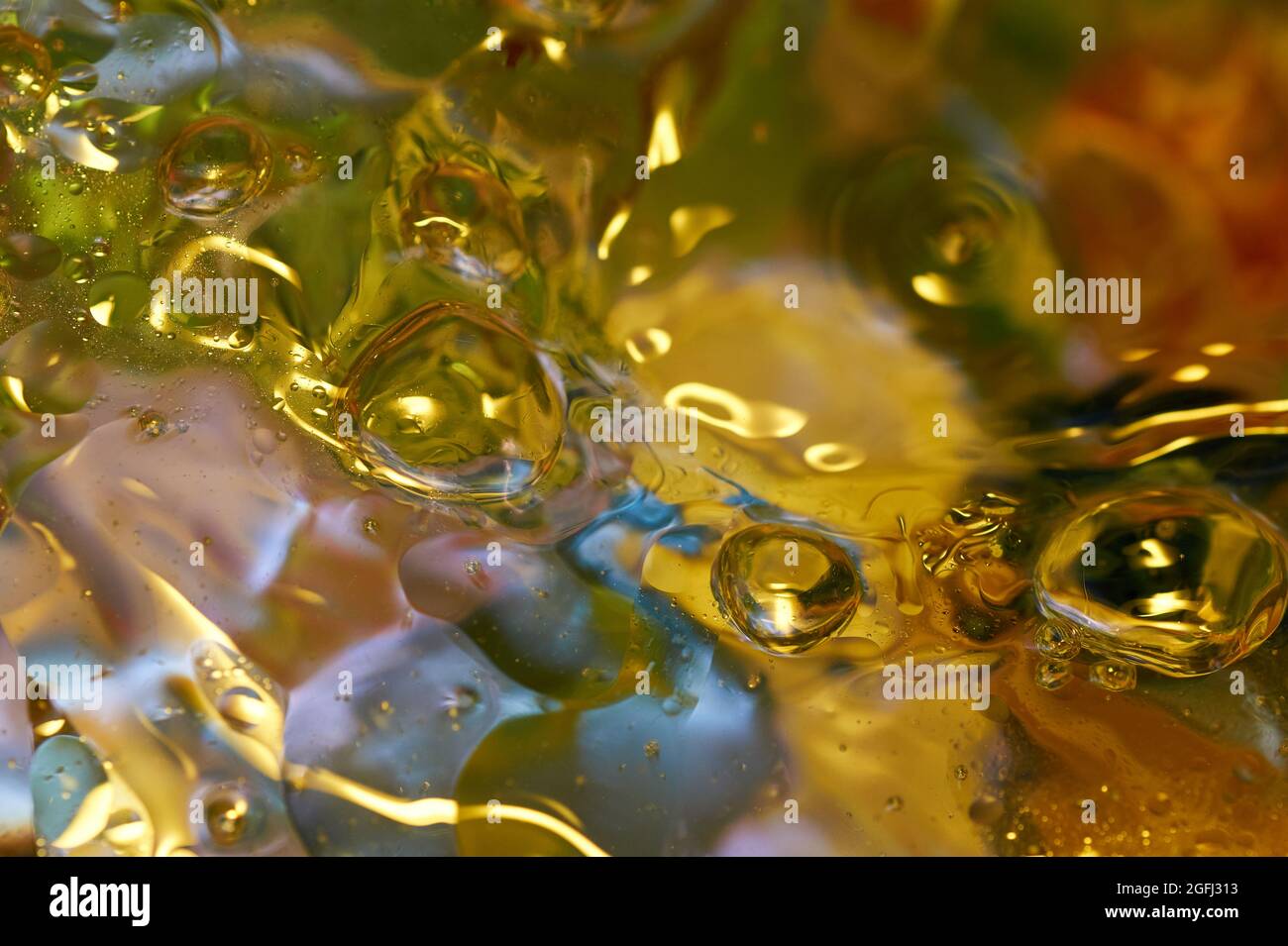 floating in the water abstract colorful oil drops Stock Photo - Alamy