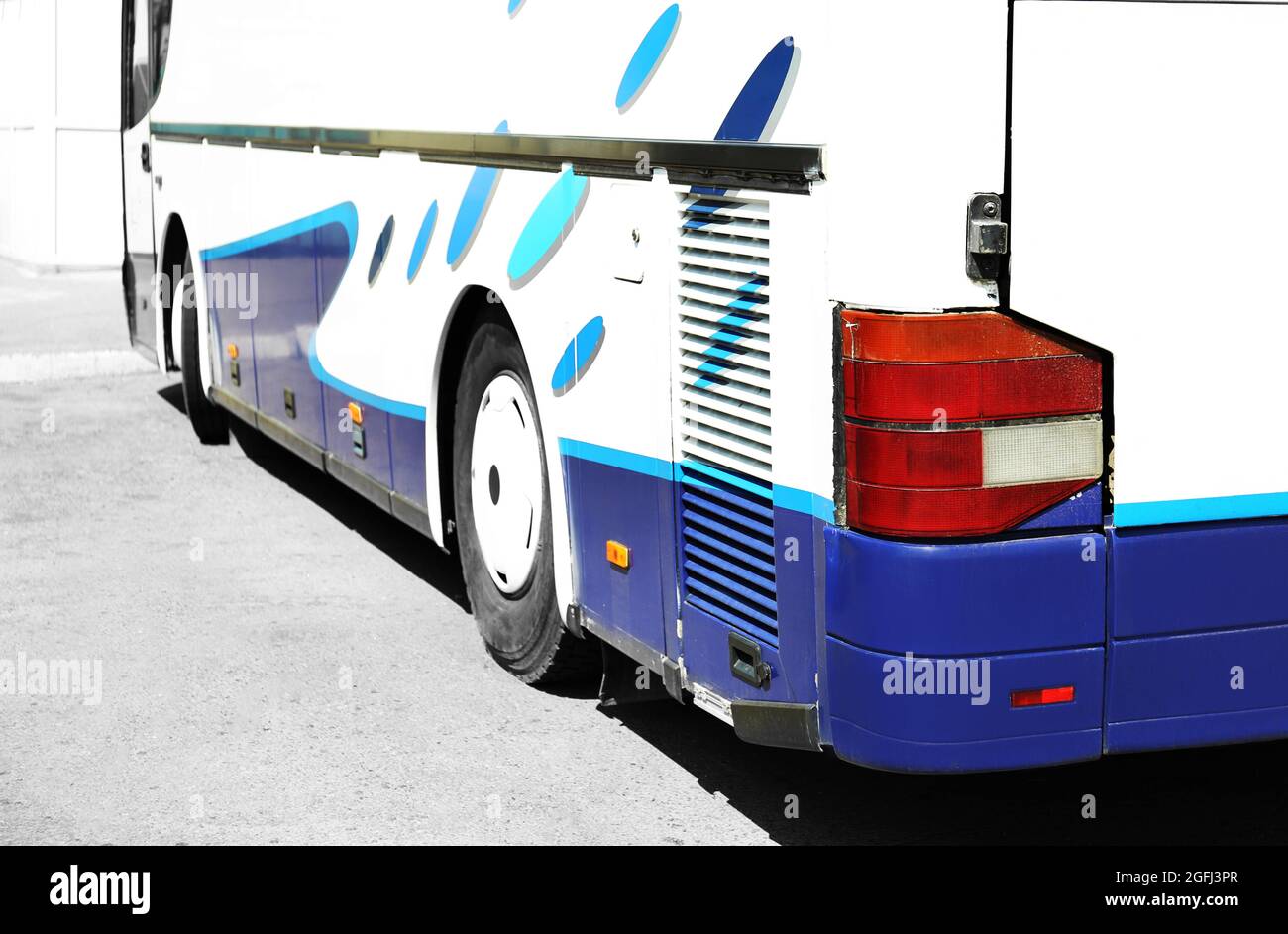 Big bus on a parking Stock Photo - Alamy
