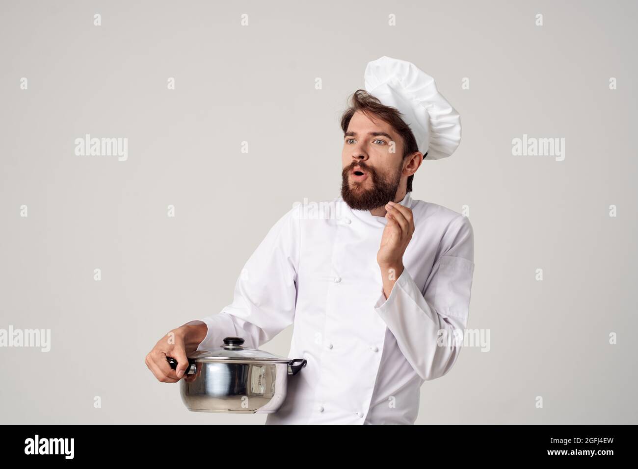 emotional chef cooking worked restaurant industry Stock Photo - Alamy