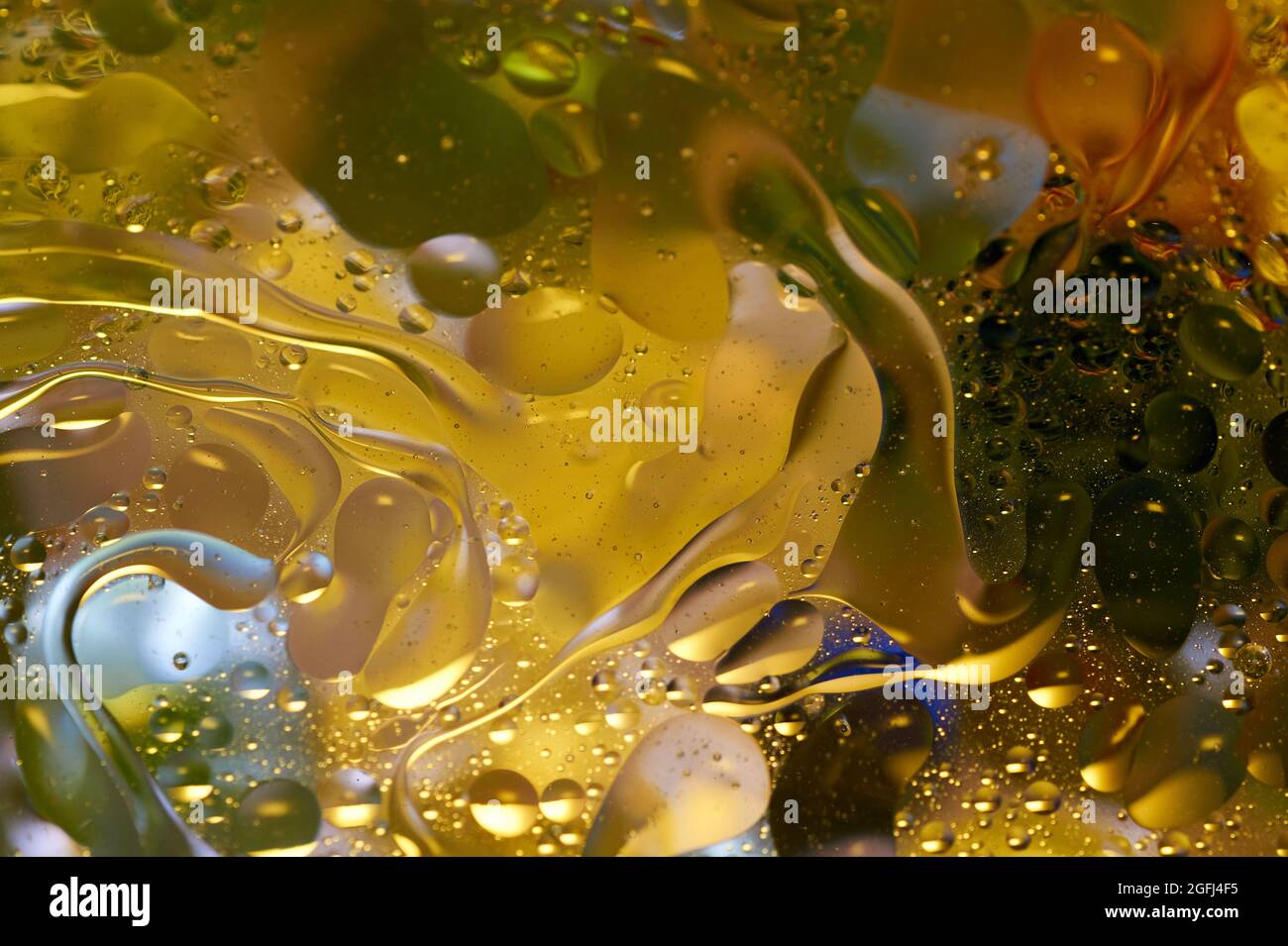 floating in the water abstract colorful oil drops Stock Photo - Alamy