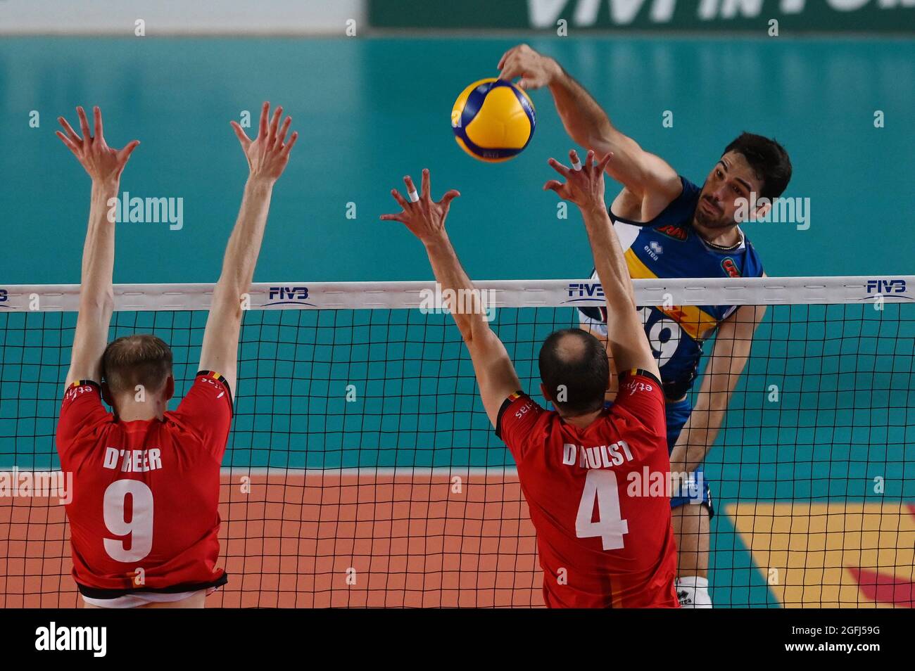 Grana Padano Arena, Mantova, Italy, August 25, 2021, Spike of Daniele ...