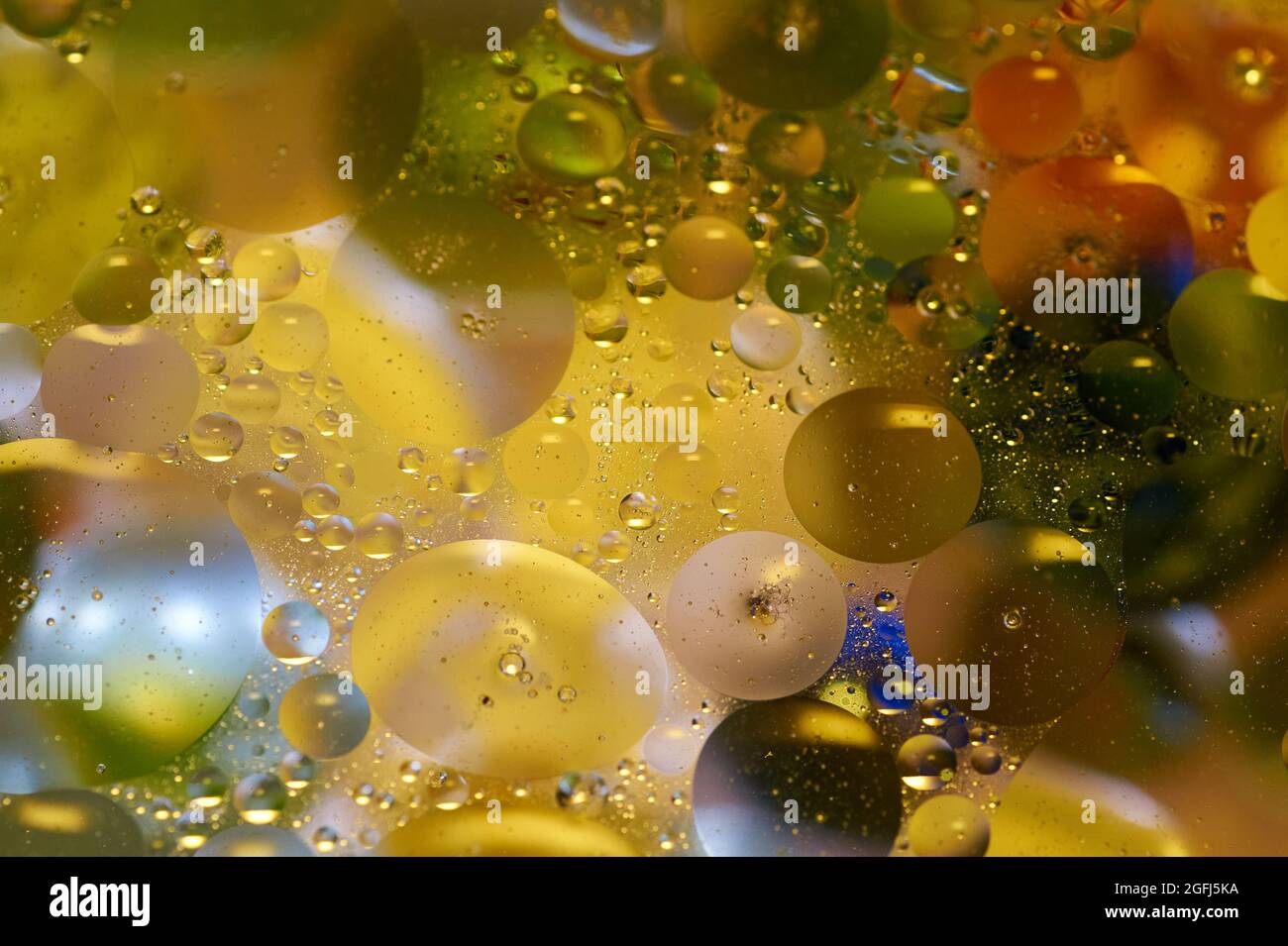floating in the water abstract colorful oil drops Stock Photo - Alamy