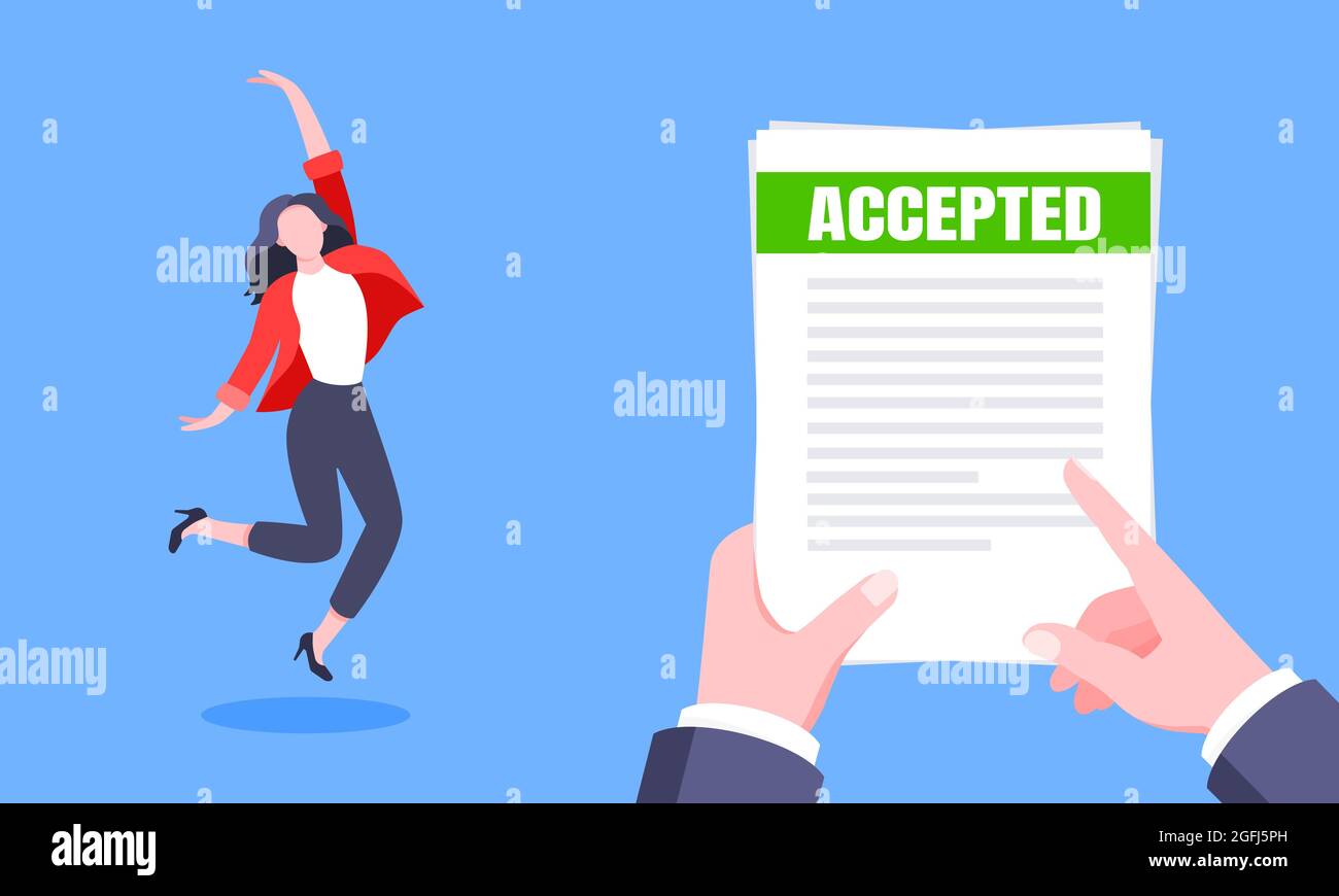 College acceptance letter Stock Vector Images - Alamy