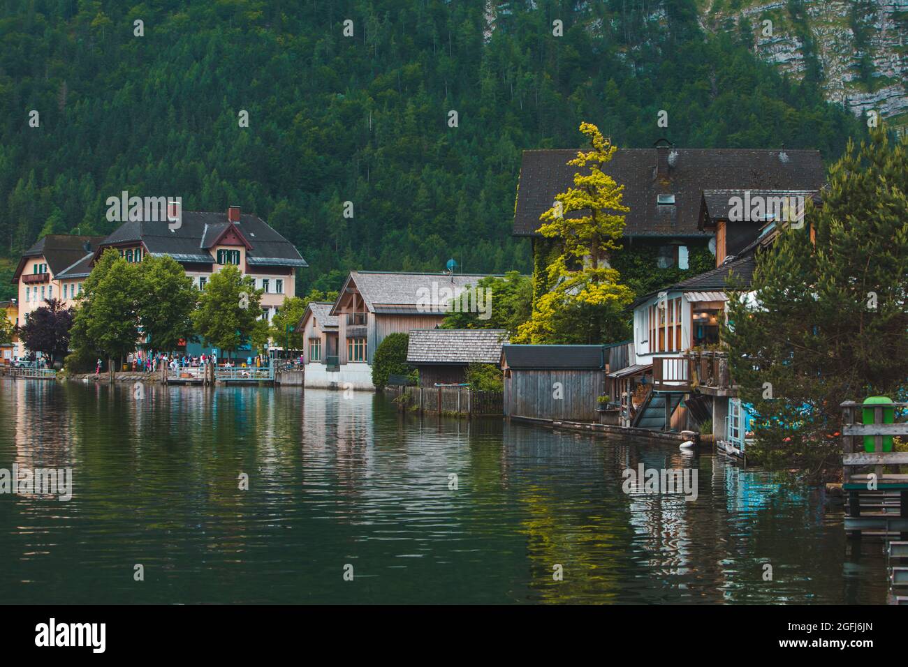 panoramic view of hallstatt city in austria Stock Photo - Alamy