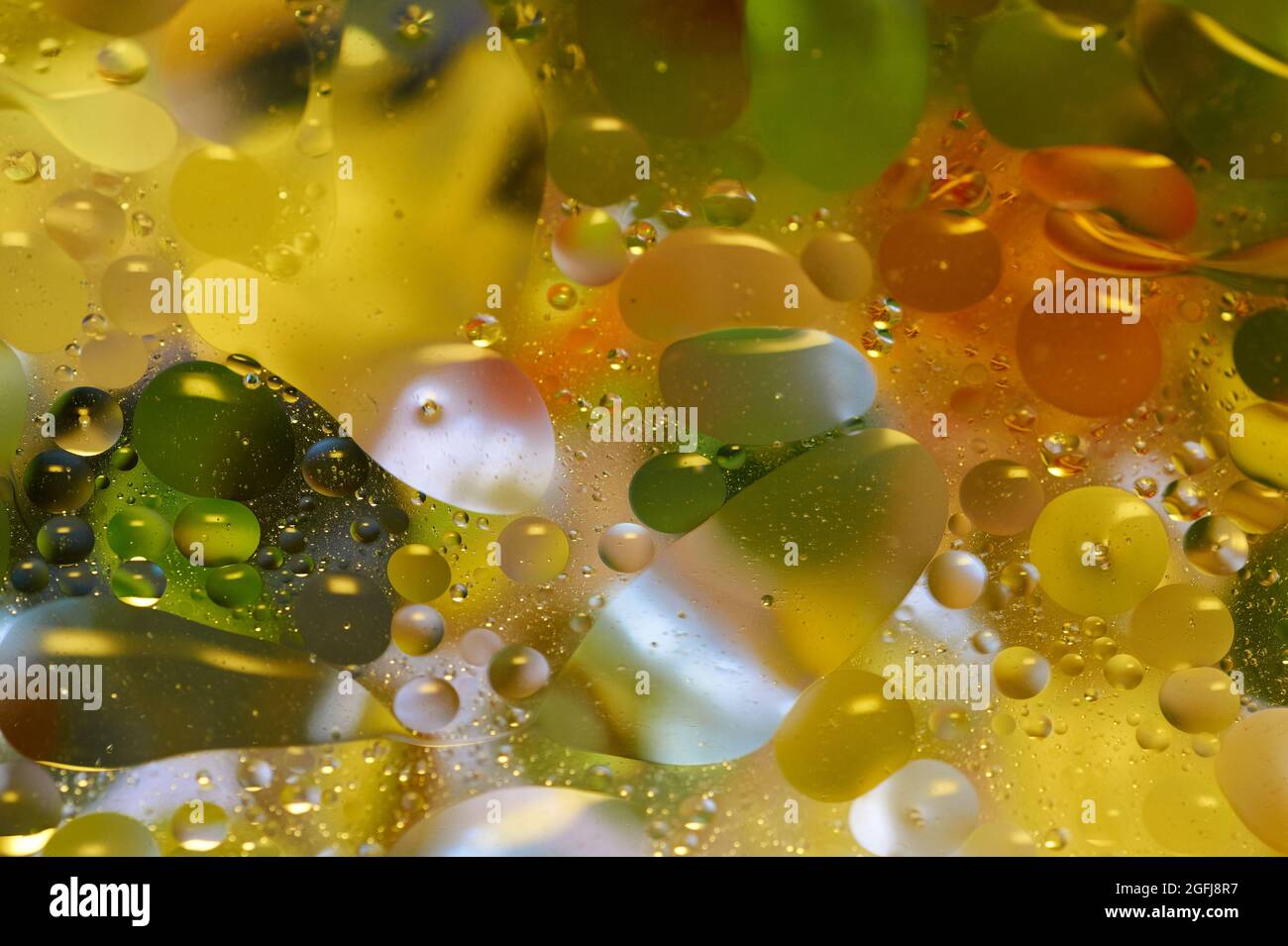 floating in the water abstract colorful oil drops Stock Photo - Alamy