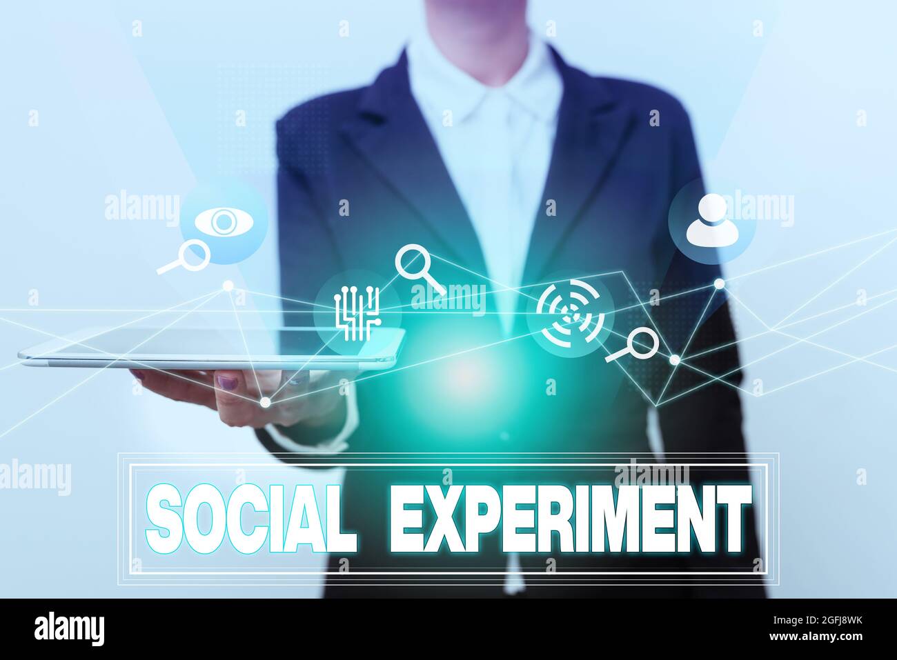 Conceptual display Social Experiment. Concept meaning the research ...