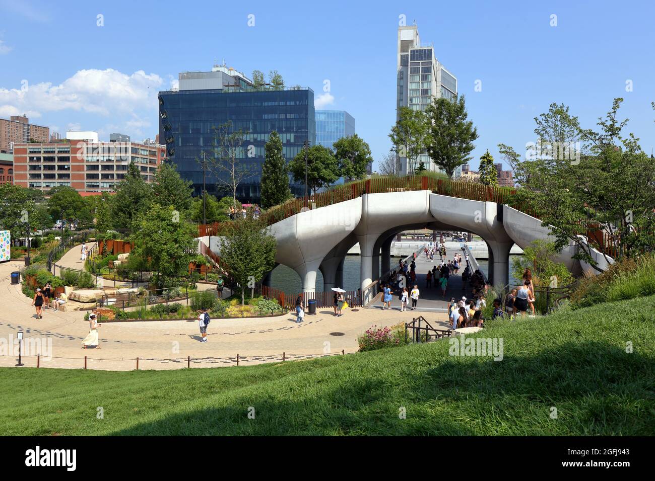 Little Island @ Pier55. A 2.4 acre park at Hudson River Park in New ...