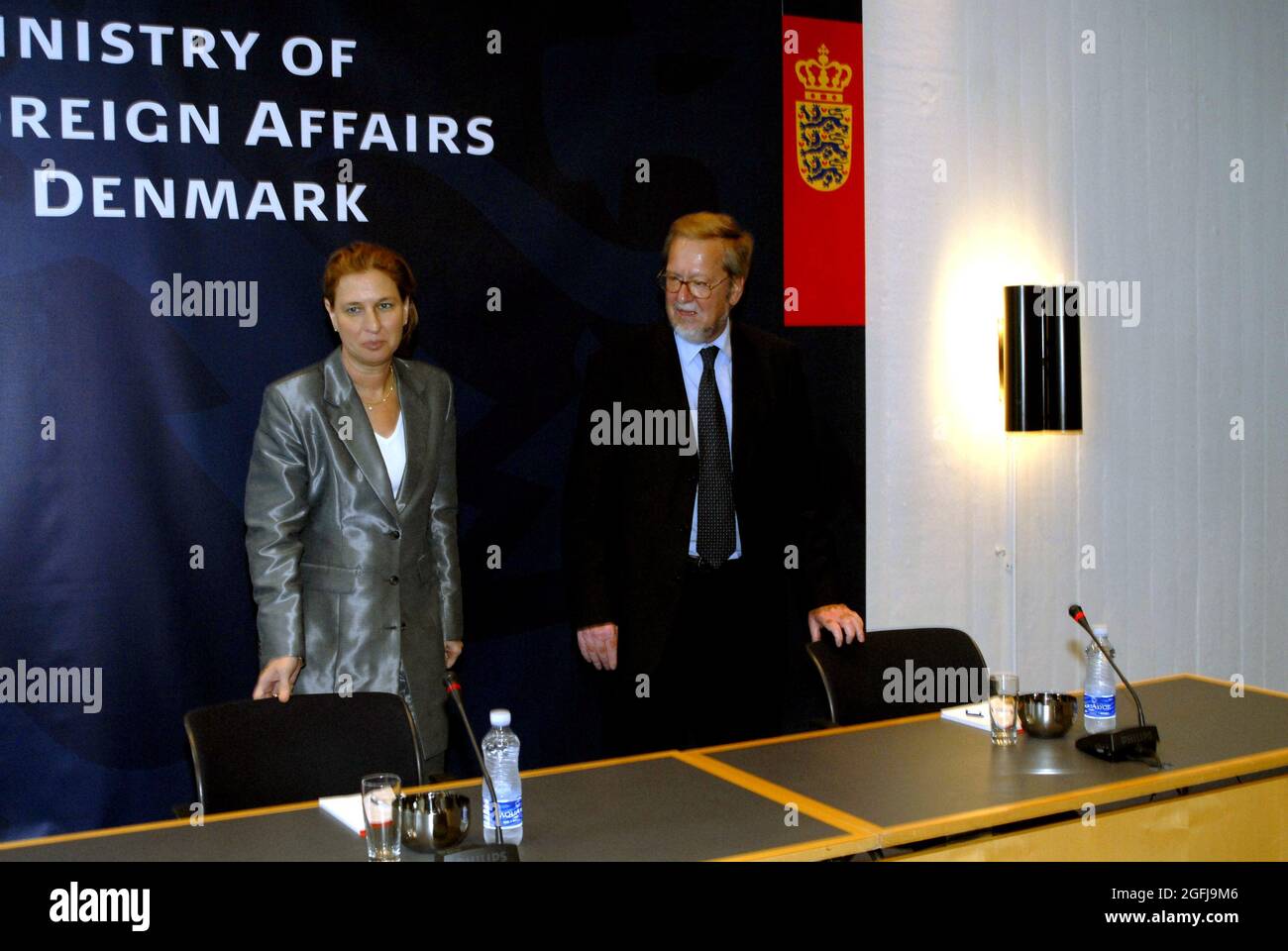 Israeli foreign minister Tzipi Lini visits danish foreign minister Per ...