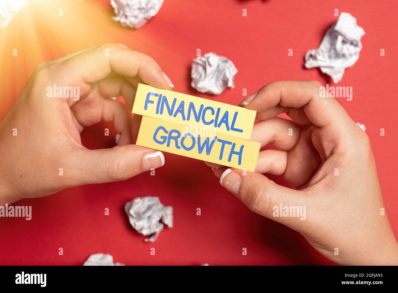 Sign displaying Financial Growth. Business concept increase in finances ...
