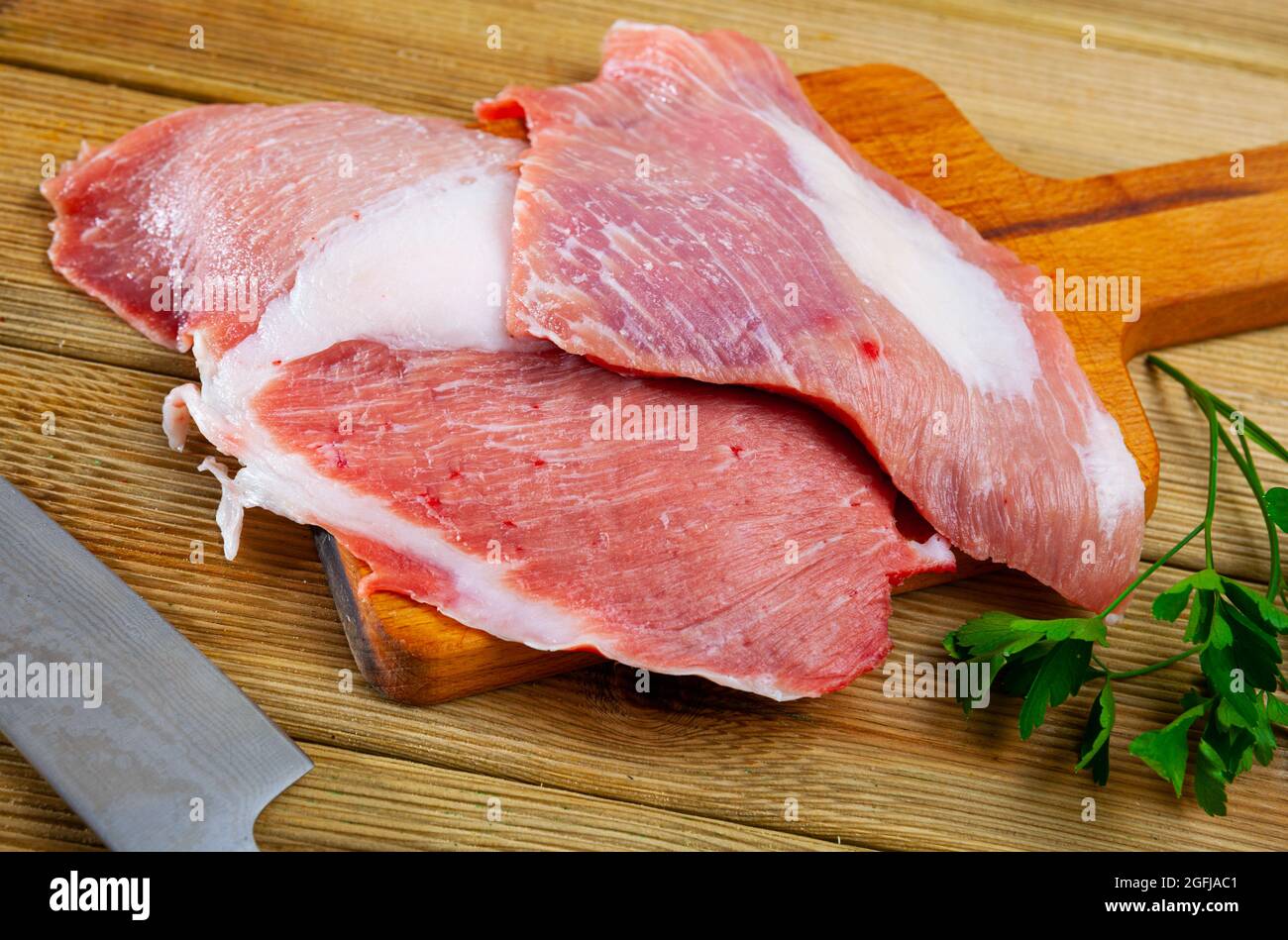 Raw pork meat secreto Stock Photo - Alamy