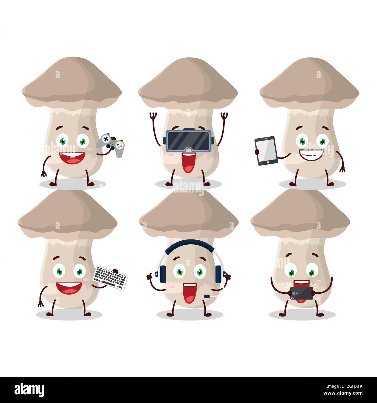 Toadstool cartoon character are playing games with various cute ...
