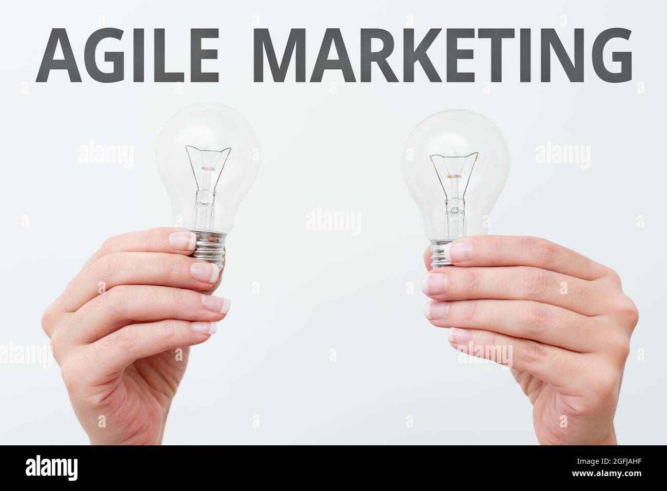Conceptual caption Agile Marketing. Business concept focusing team ...