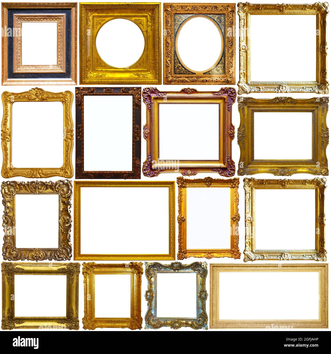 Picture frames isolated on white background Stock Photo - Alamy