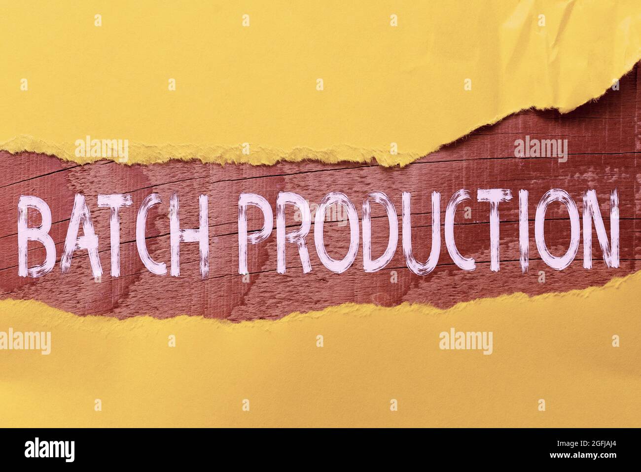 Writing displaying text Batch Production. Business idea products are ...