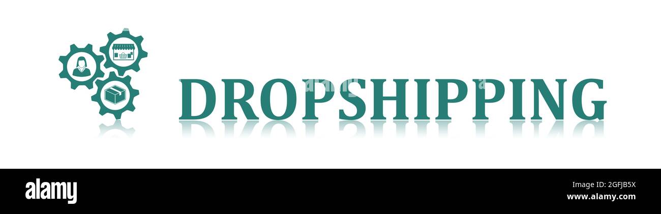 Illustration of a dropshipping concept Stock Photo - Alamy