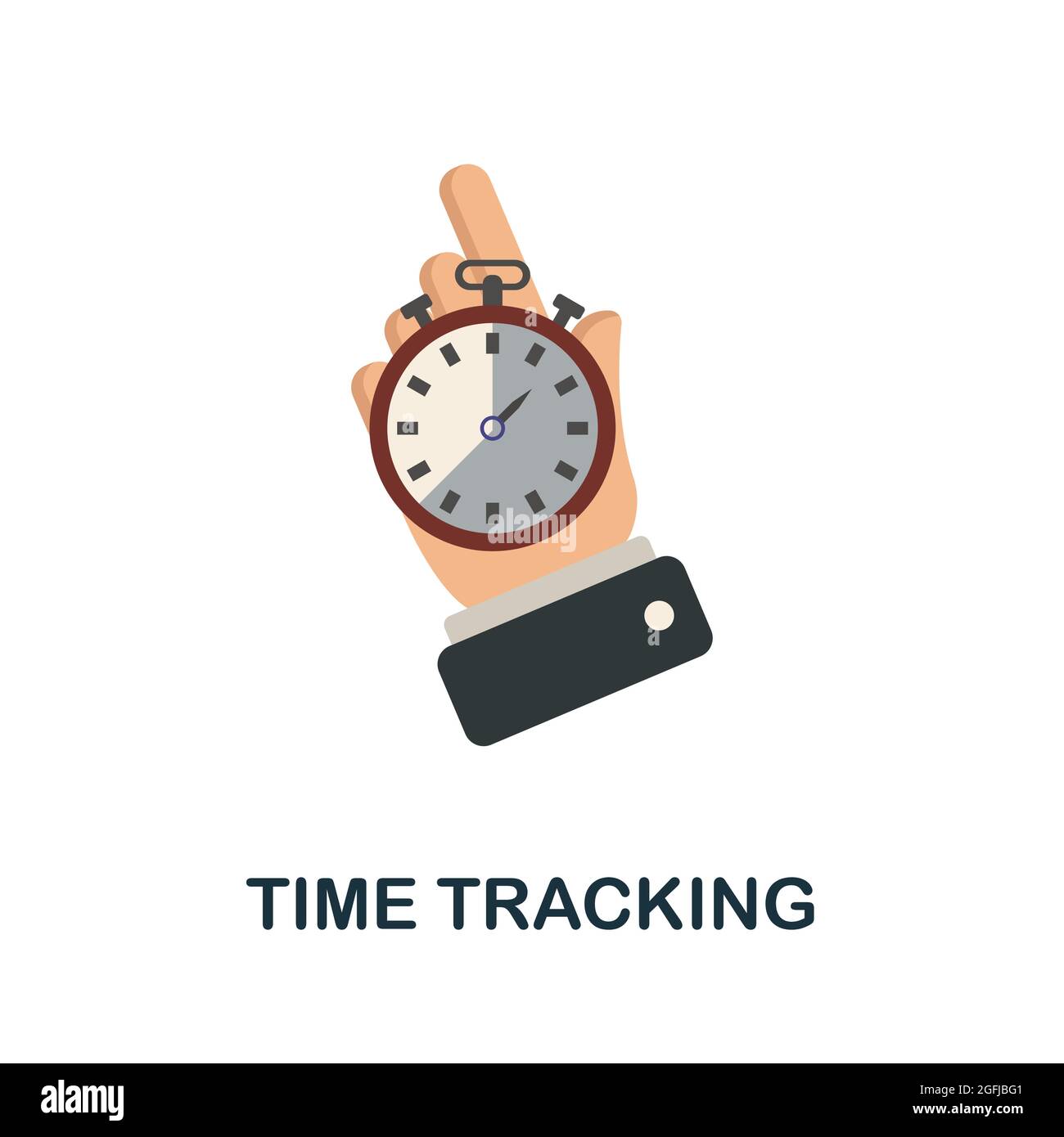 Time Tracking flat icon. Simple sign from logistics collection ... Time Tracking flat icon. Simple sign from logistics collection ...