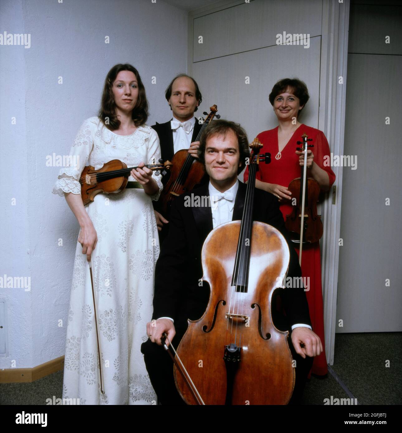 Bell' Arte Streich-Quartett, Aufnahme aus den 1980er Jahren. Bell' Arte String Quartet, photo ...