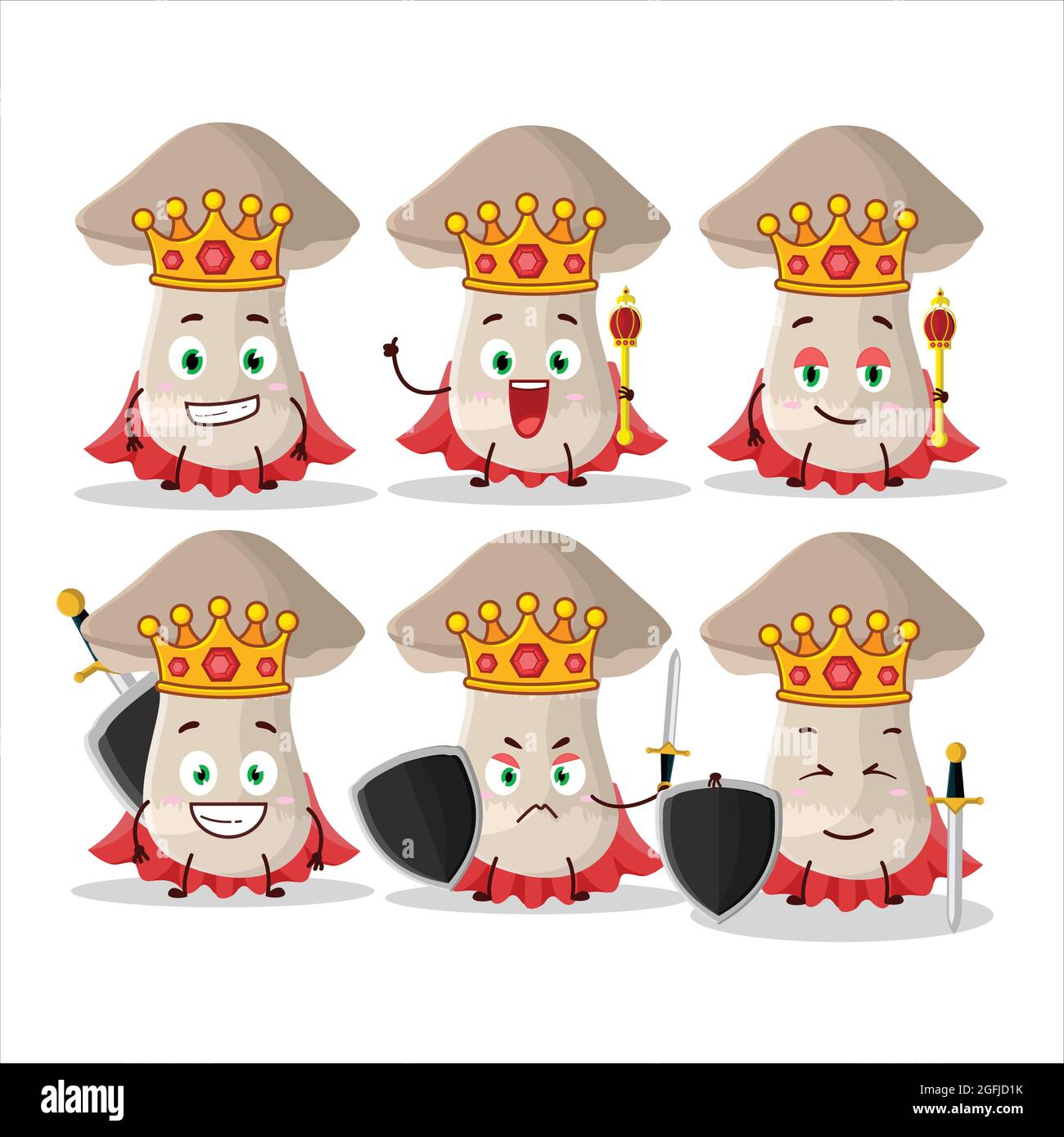 A Charismatic King toadstool cartoon character wearing a gold crown ...