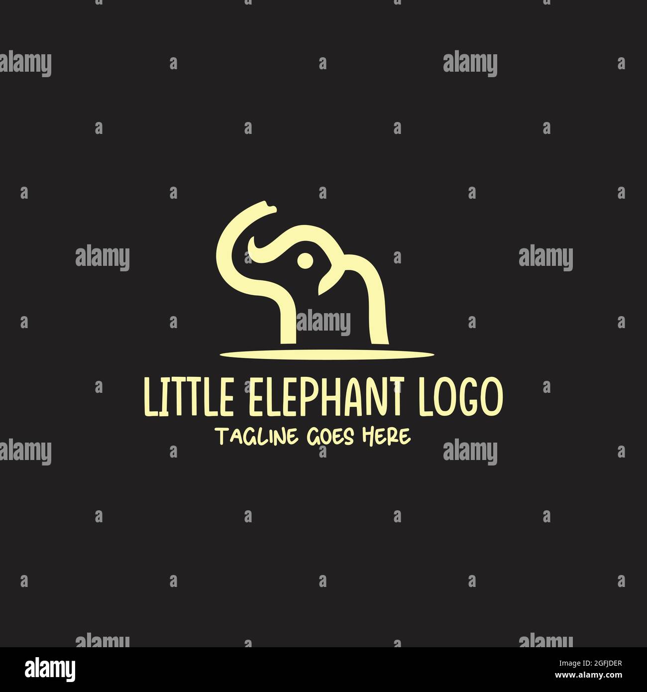 Minimalist elephant design Stock Vector Images - Alamy