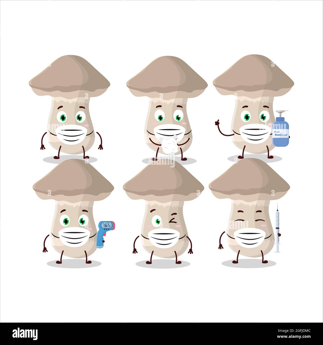 A picture of toadstool cartoon design style keep staying healthy during ...