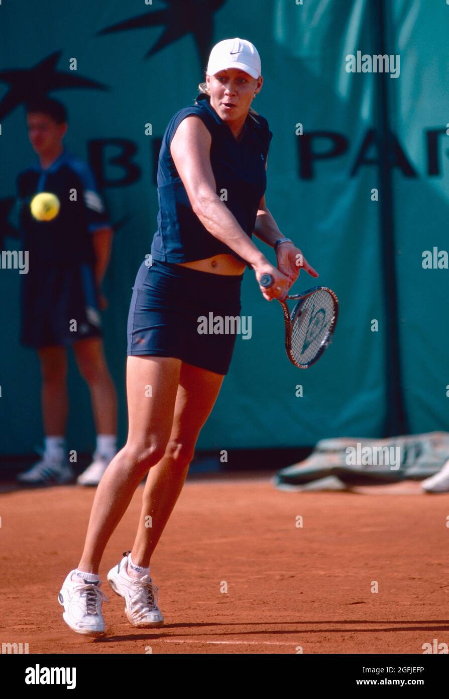 Australian tennis player Alicia Molik, Roland Garros, France 2001 Stock ...