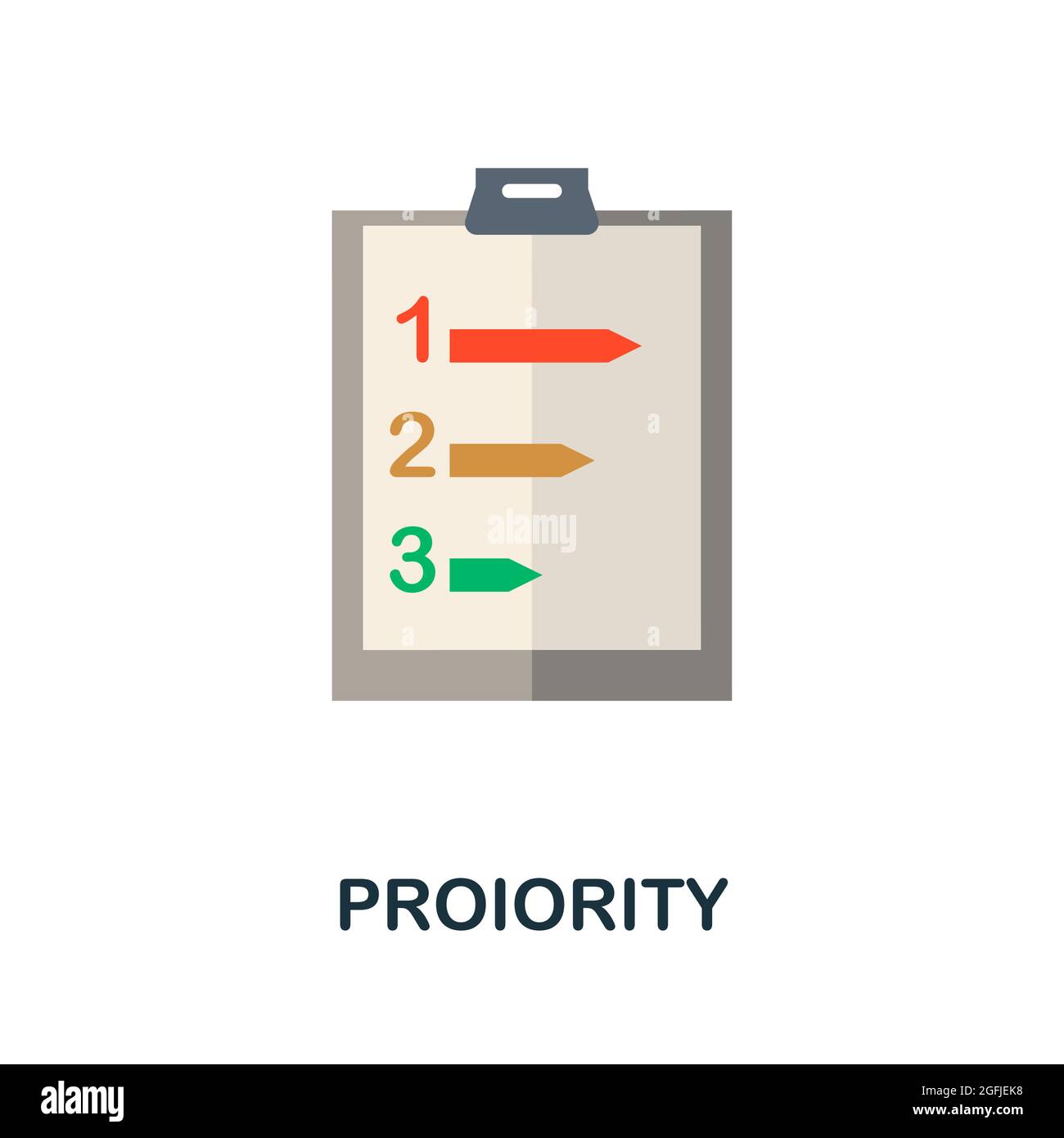 Proiority flat icon. Colored sign from machine learning collection ...