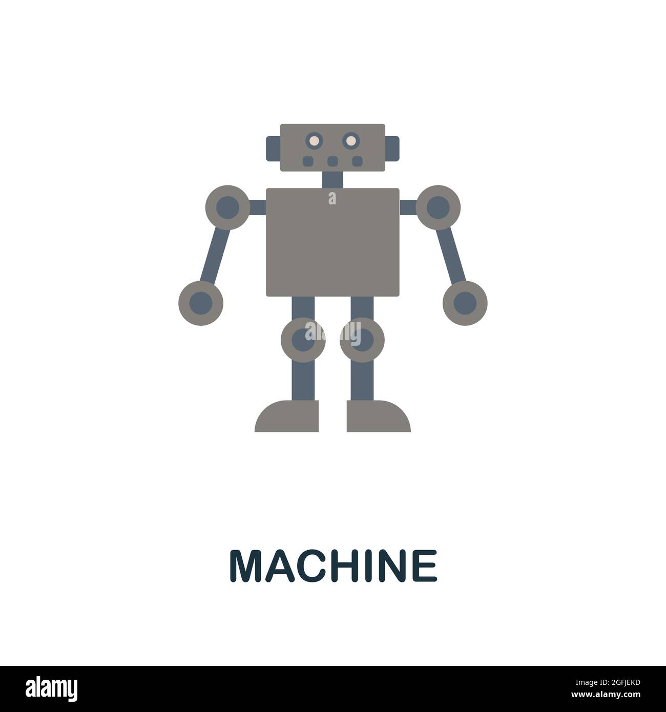 Machine flat icon. Colored sign from machine learning collection ... Machine flat icon. Colored sign from machine learning collection ...
