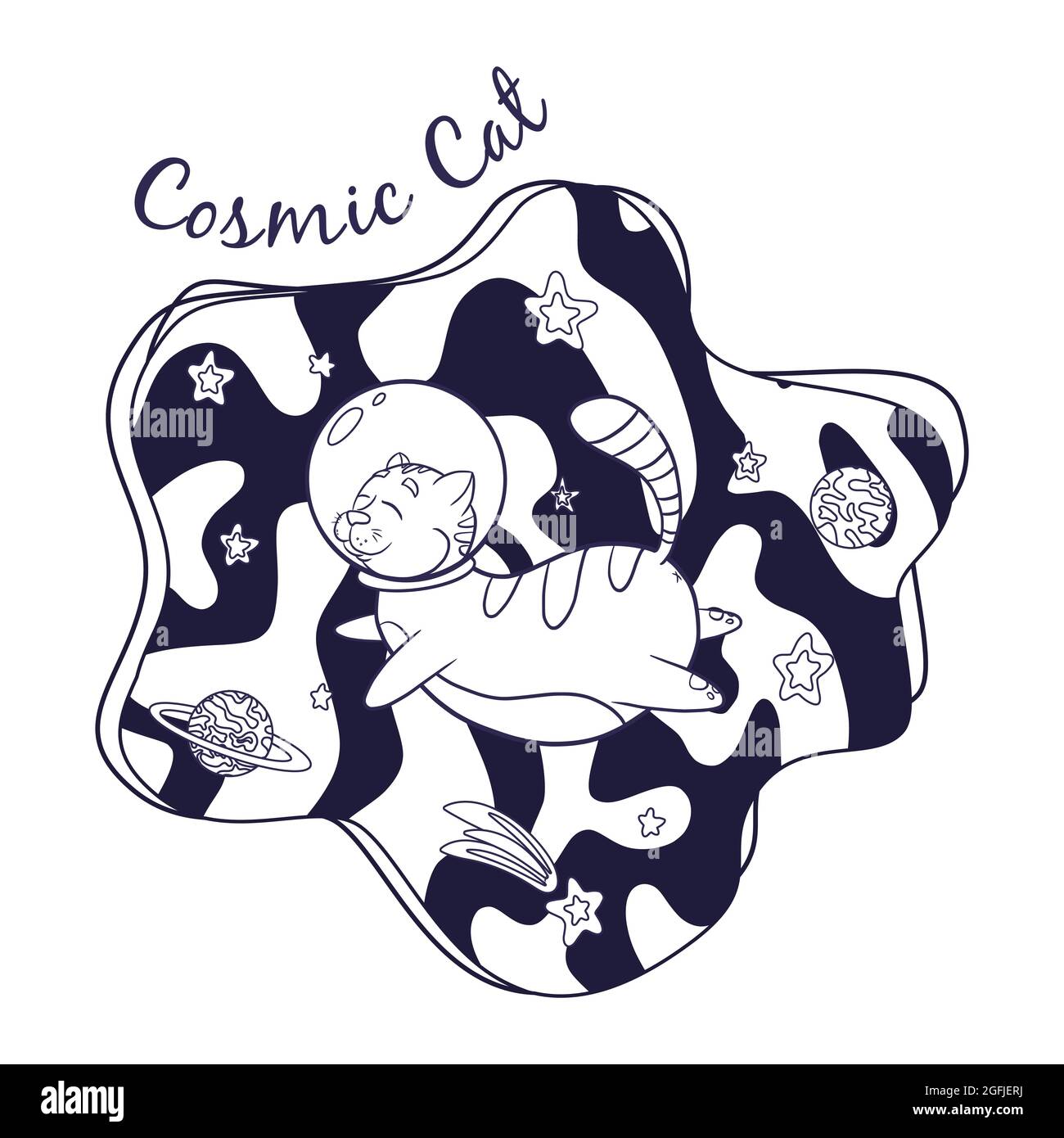 Animal Space Coloring Pages