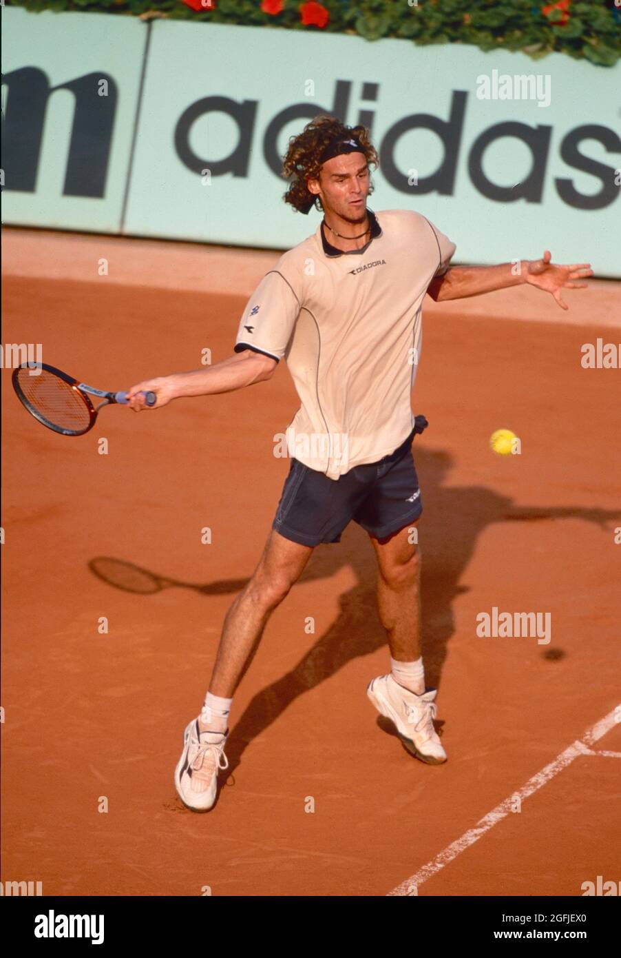 Brazilian tennis player Gustavo Kuerten, Roland Garros, France 2000 ...