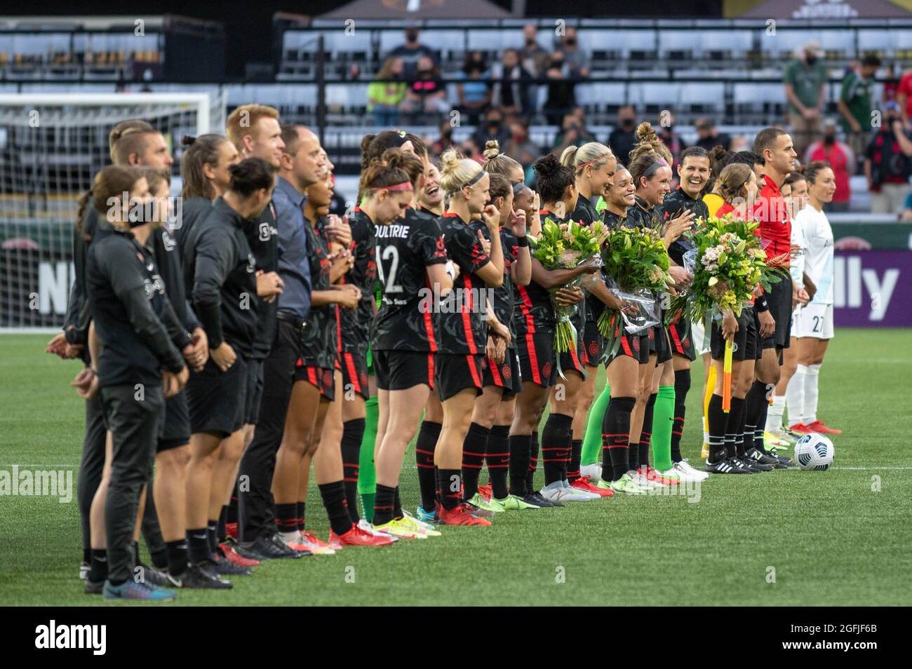 Olympic Ceremony beforethe National Womens Soccer League game between ...