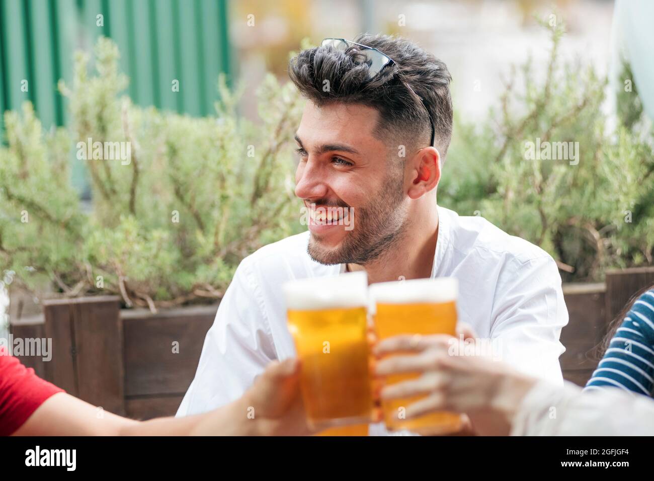 Grinning with a pint hi-res stock photography and images - Alamy