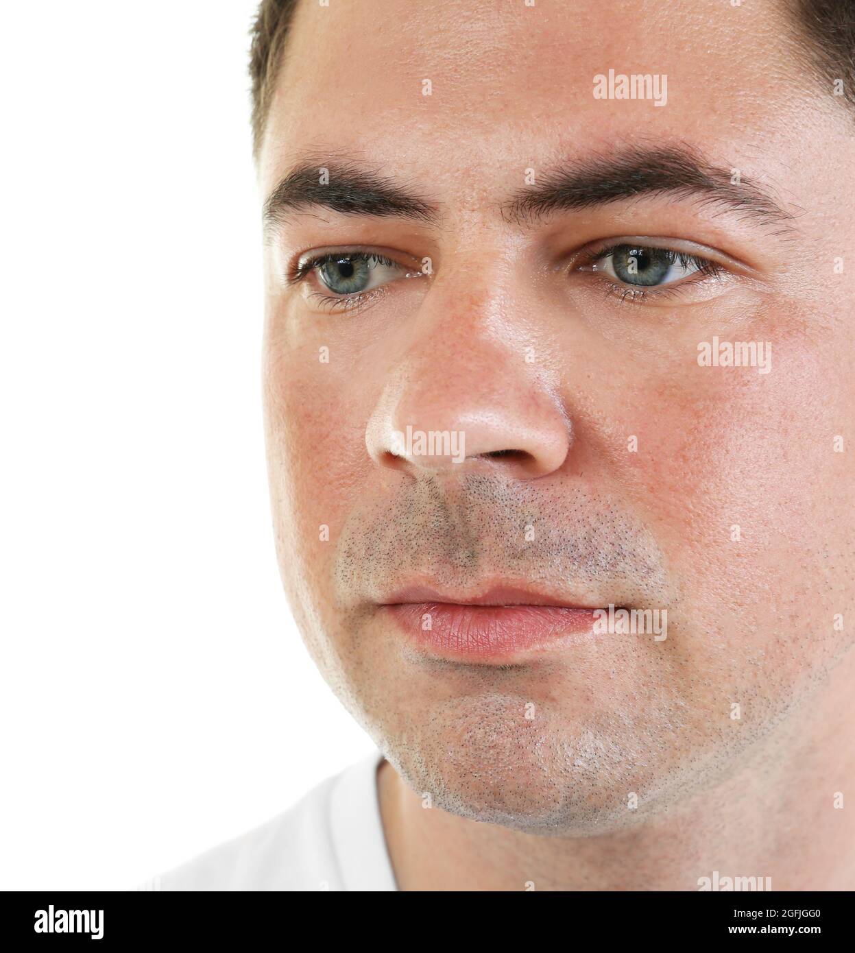 Portrait of handsome man on white background Stock Photo - Alamy