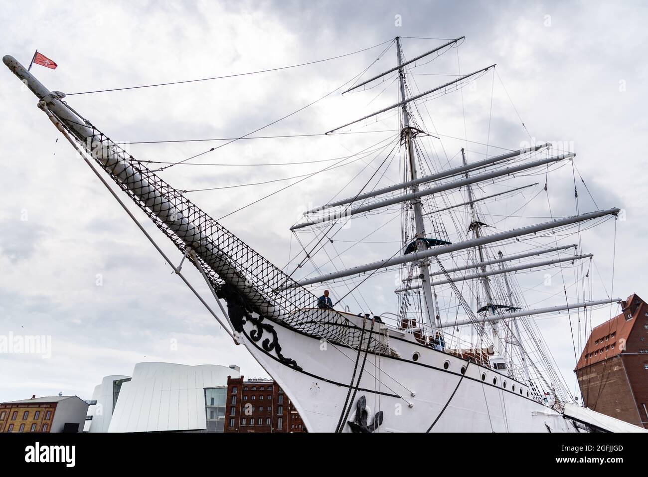 Stralsund, Germany - July 31, 2019: Museum ship Gorch Fock I in the ...