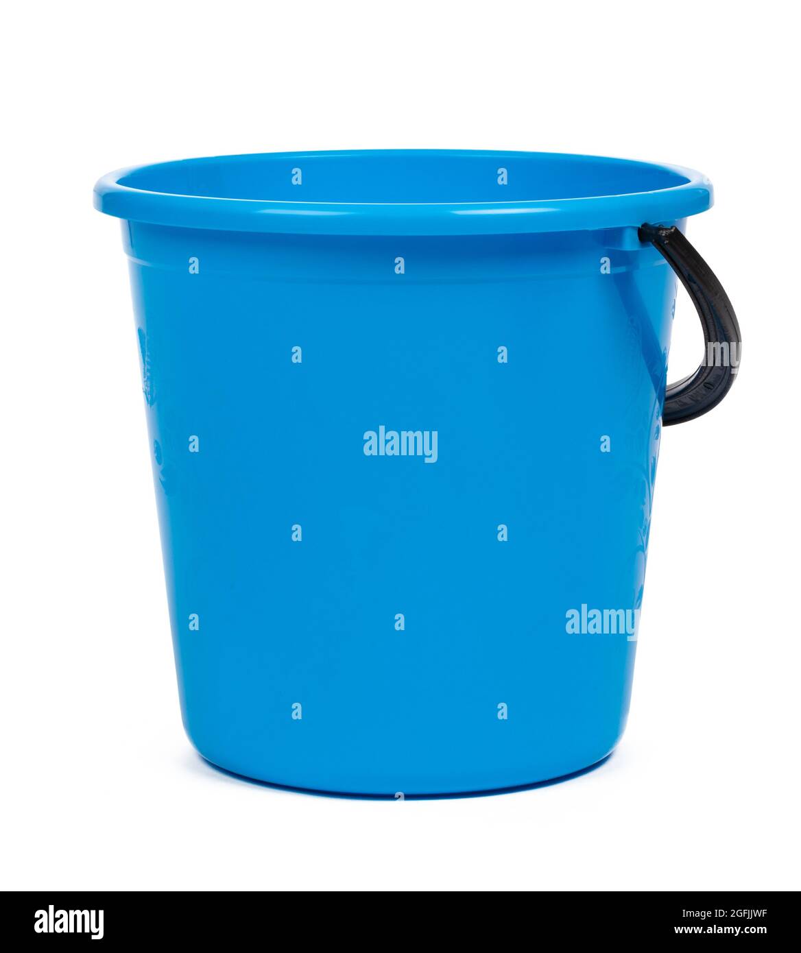 Blue plastic bucket for cleaning isolated on white background Stock ...
