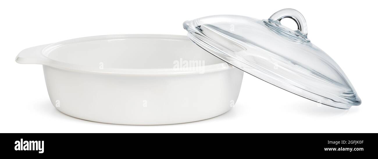 White ceramic cooking pot isolated on a white background Stock Photo ...