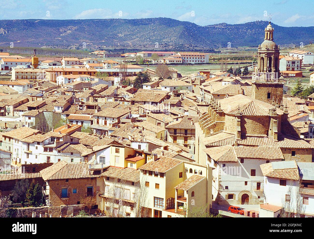 Overview. Rubielos de Mora, Teruel province, Aragon, Spain Stock Photo ...
