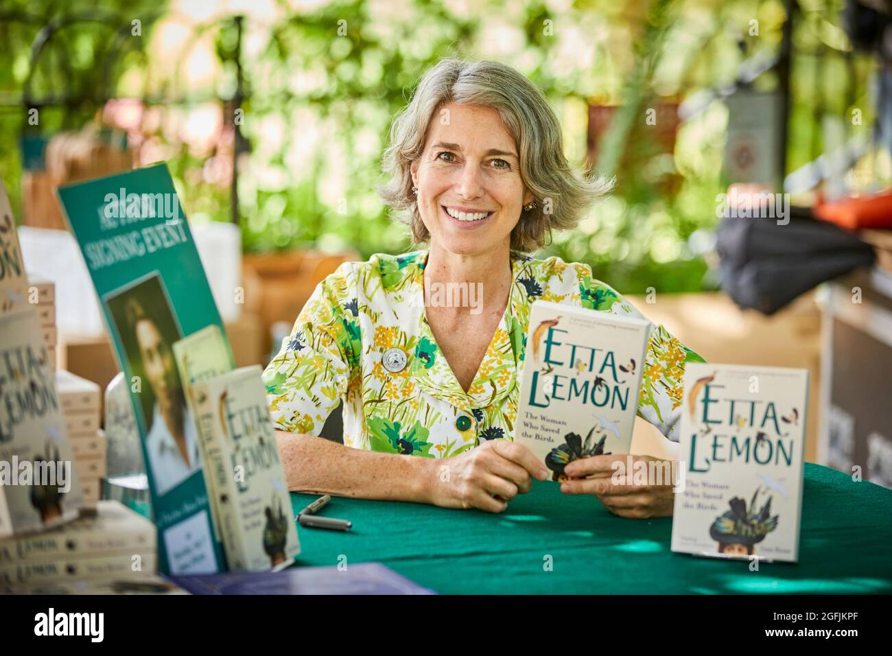 Author and historian, Tessa Boase in Fletcher Moss Park, Didsbury Stock ...
