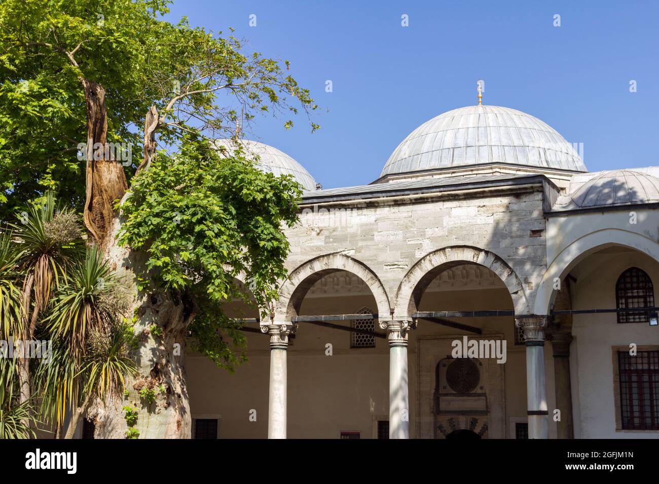 Istanbul, Turkey - June 8, 2014: The courtyard of the Topkapi Palace in ...