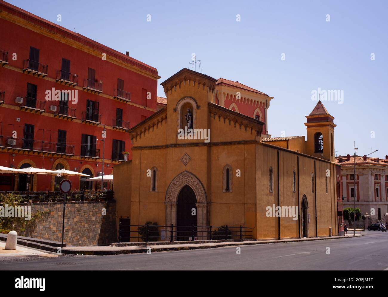 View of the baroque San Calogero church in Agrigento. Italy Stock Photo ...