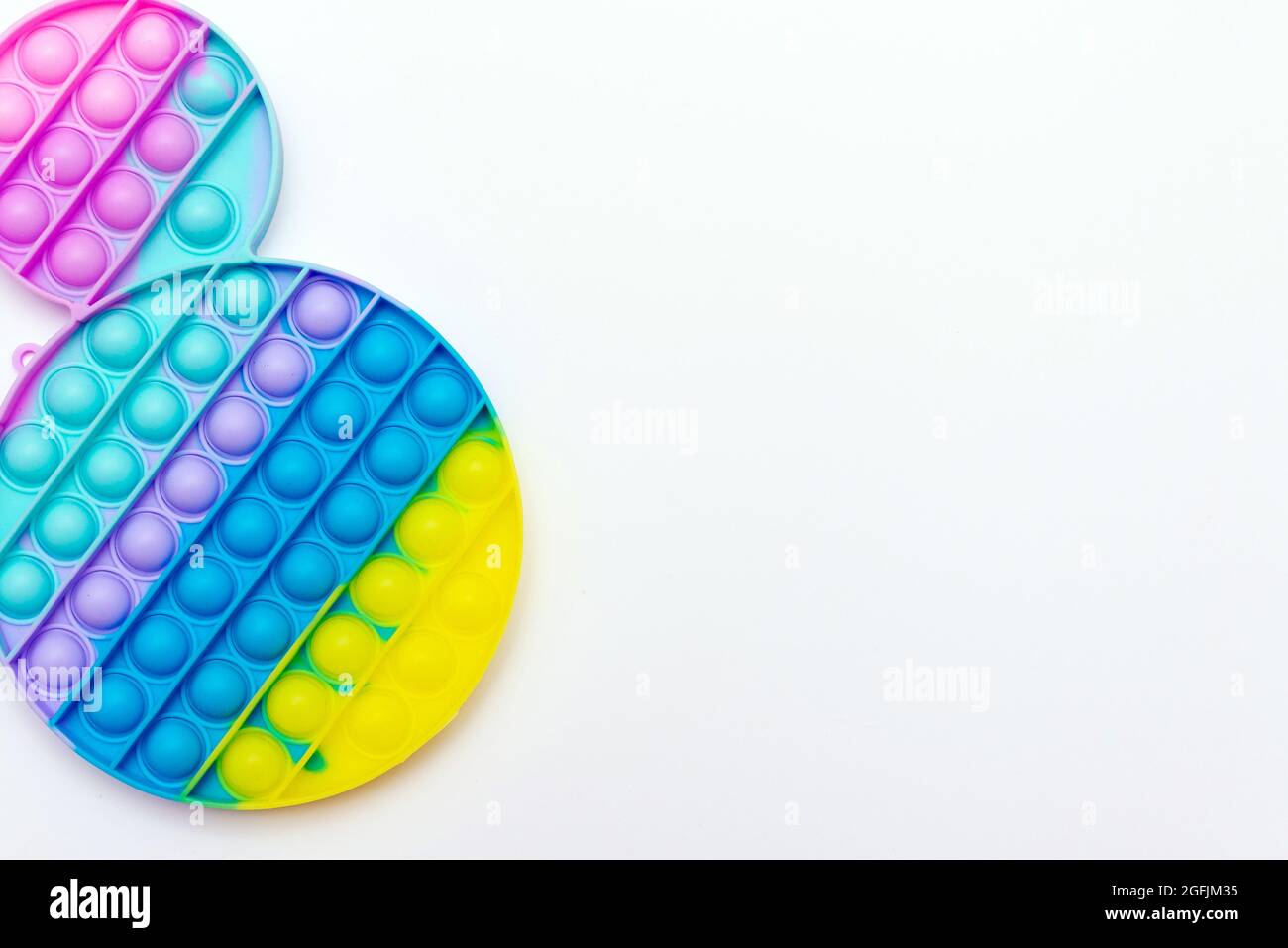 Color sensory pop it antistress toy for children. rainbow shaped on ...