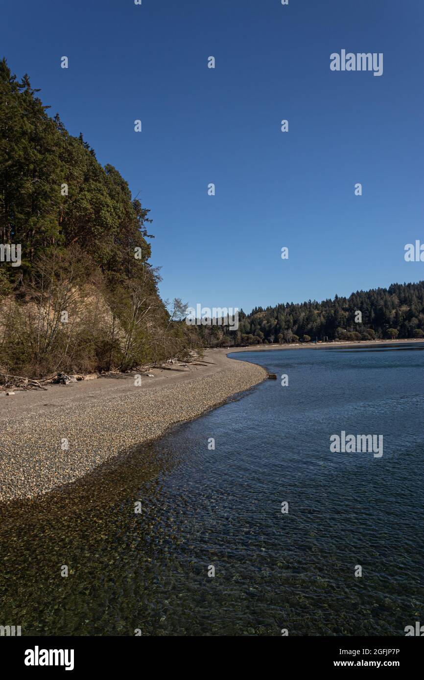 view of a beach in the northwest Stock Photo - Alamy