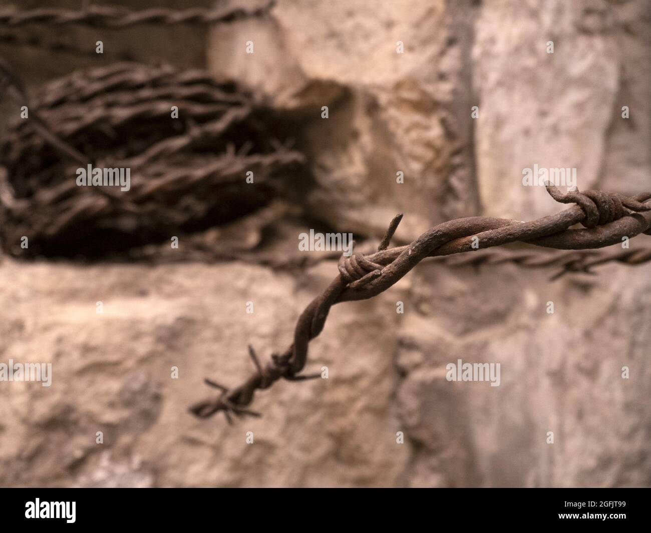 first world war wwi pistol barbed wire Stock Photo - Alamy
