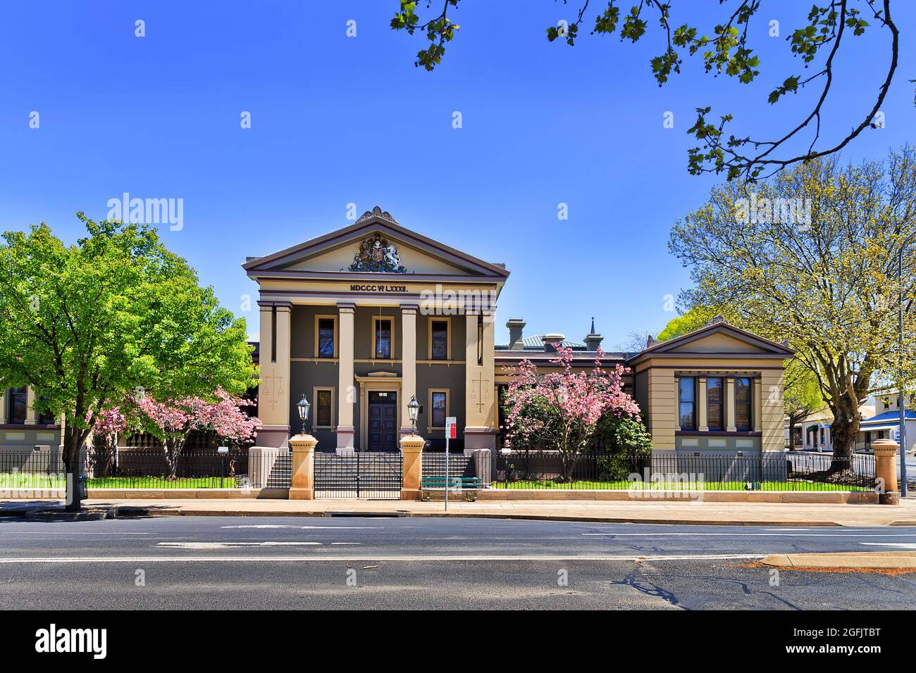 Historic classic court house building in regional rural town Orange of ...